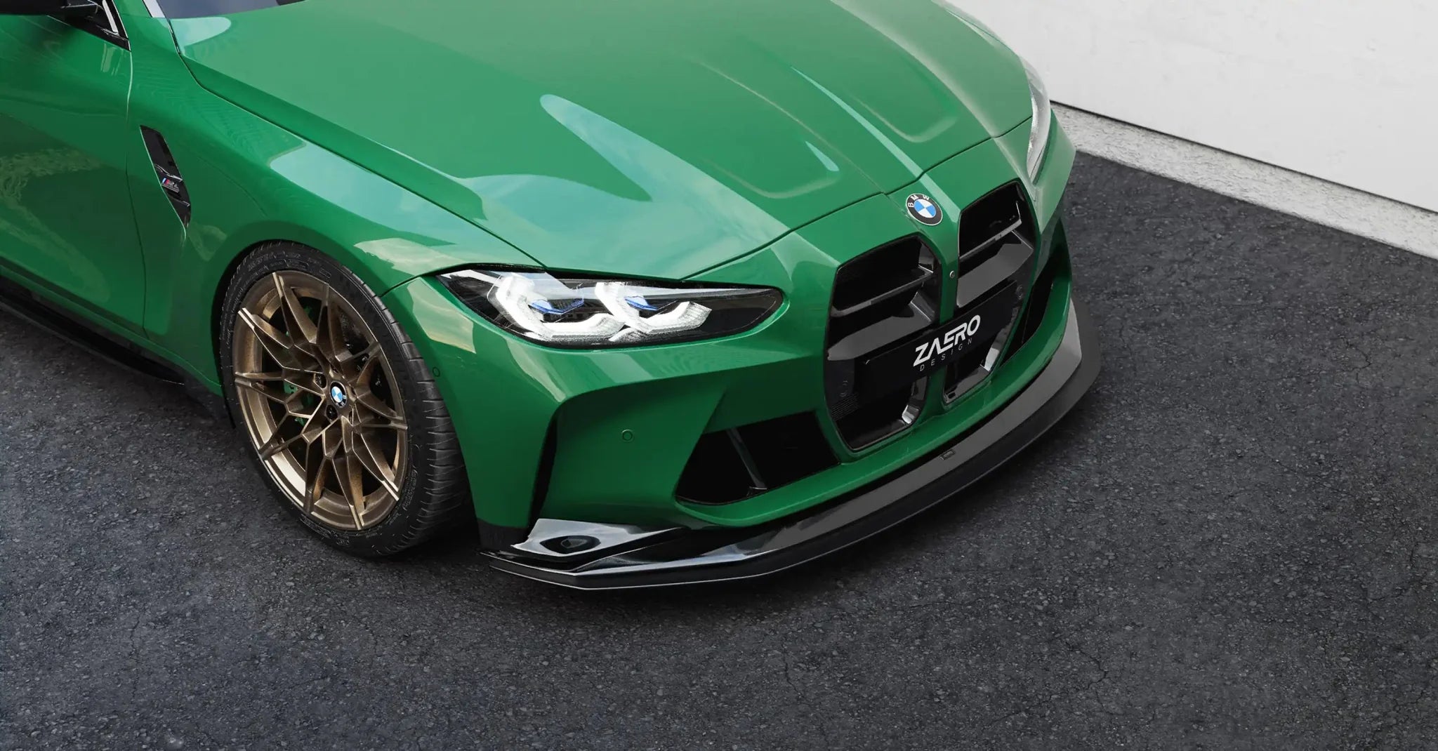 BMW M3 G80 G81 & M4 G82 G83 EVO-R Gloss Black Adjustable Front Splitte ...